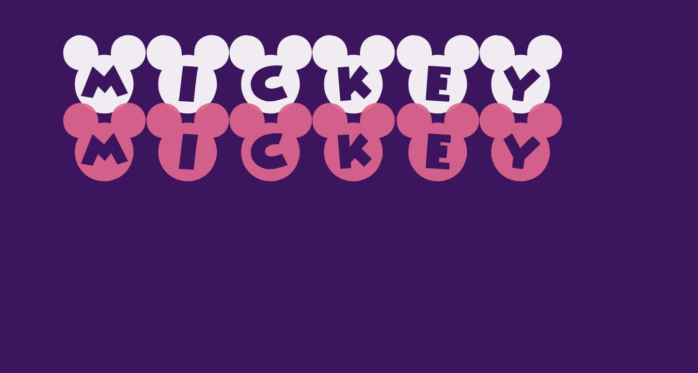 Mickey Ears free Font - What Font Is