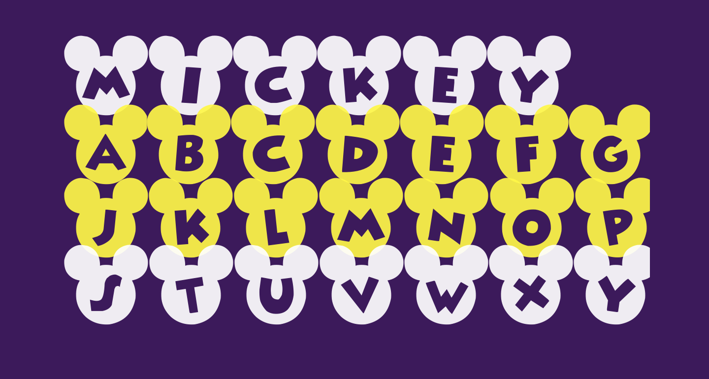 Mickey Ears free Font - What Font Is