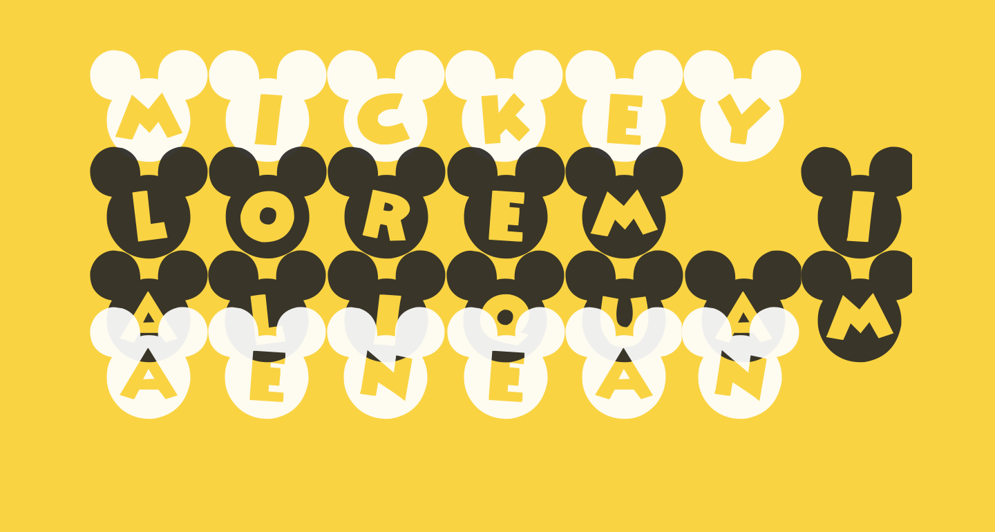 Mickey Ears free Font - What Font Is