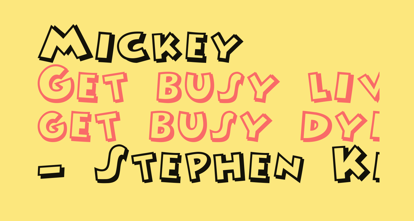 Mickey free Font - What Font Is