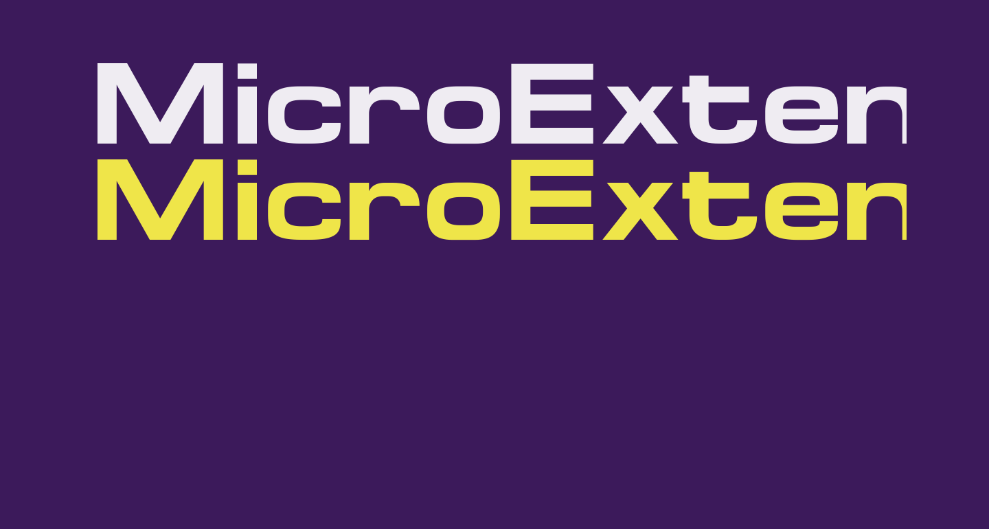 MicroExtendFLF-Bold free Font - What Font Is