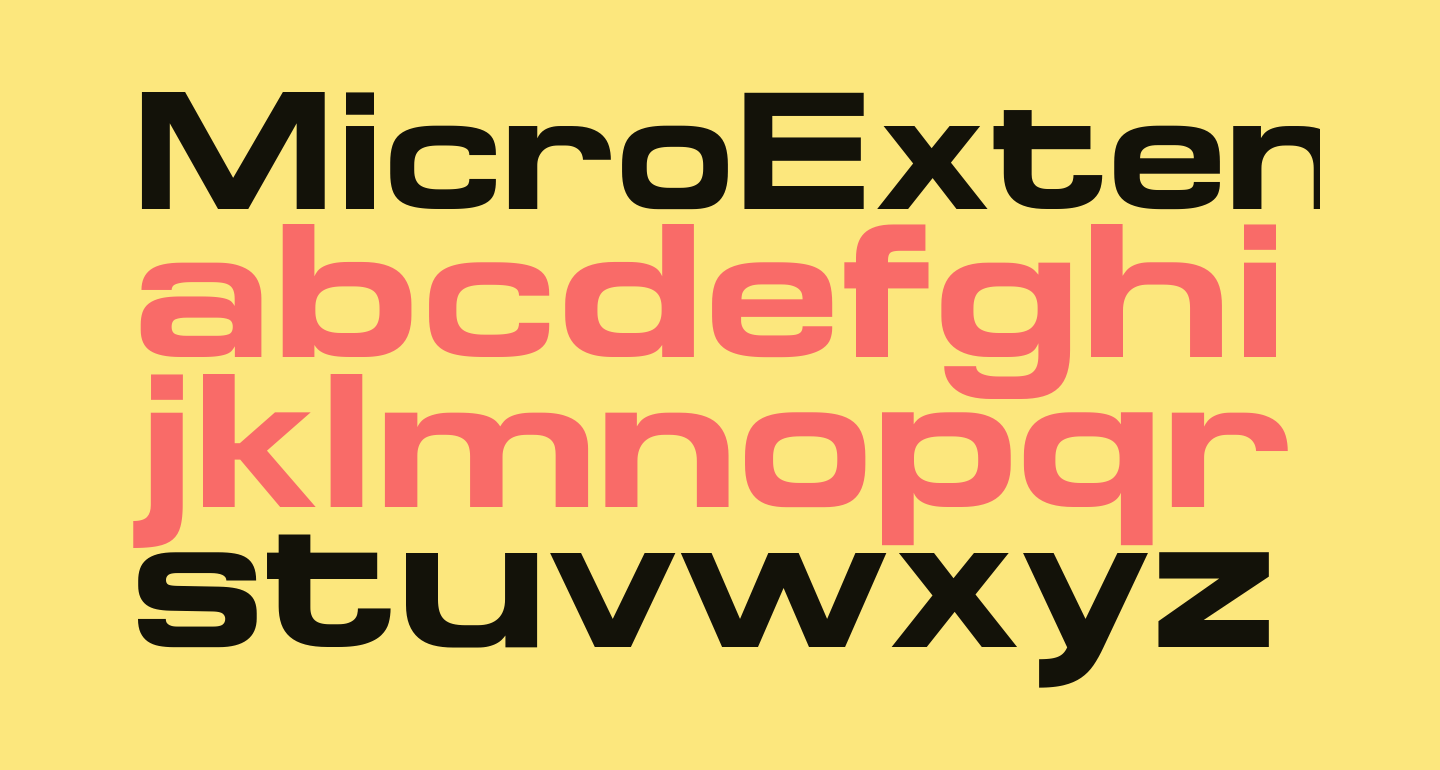 MicroExtendFLF-Bold free Font - What Font Is