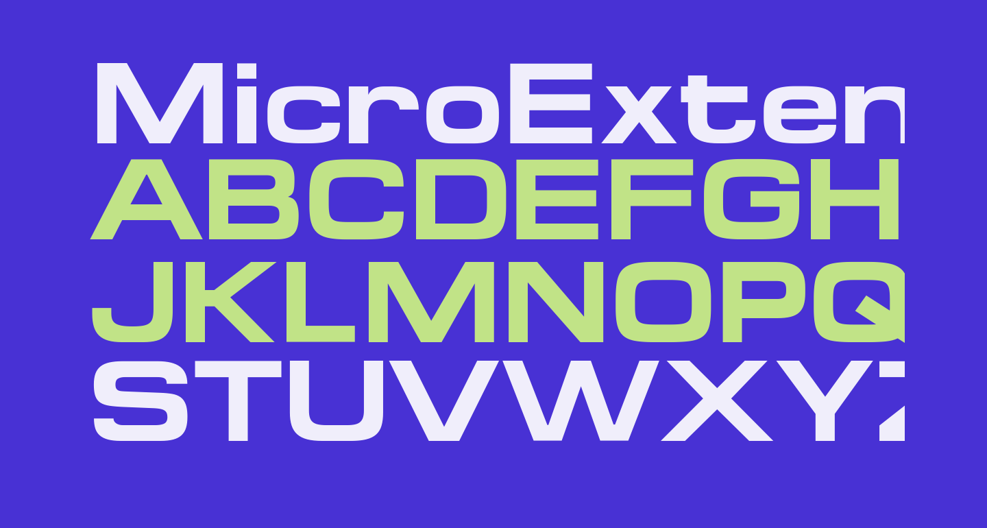 MicroExtendFLF-Bold free Font - What Font Is