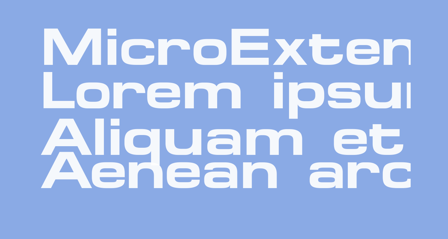 MicroExtendFLF-Bold free Font - What Font Is