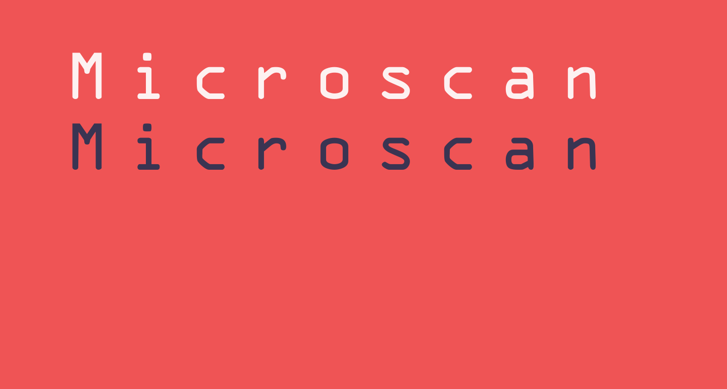 Microscan A free Font - What Font Is