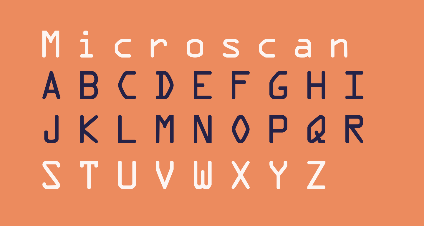 Microscan A free Font - What Font Is
