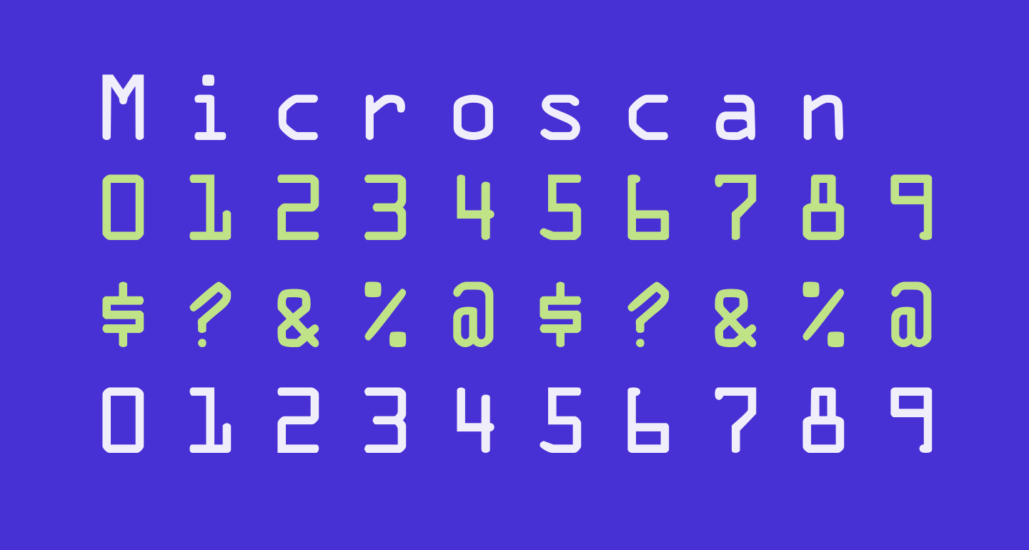Microscan A free Font - What Font Is