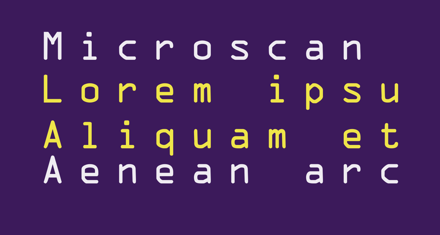 Microscan A free Font - What Font Is