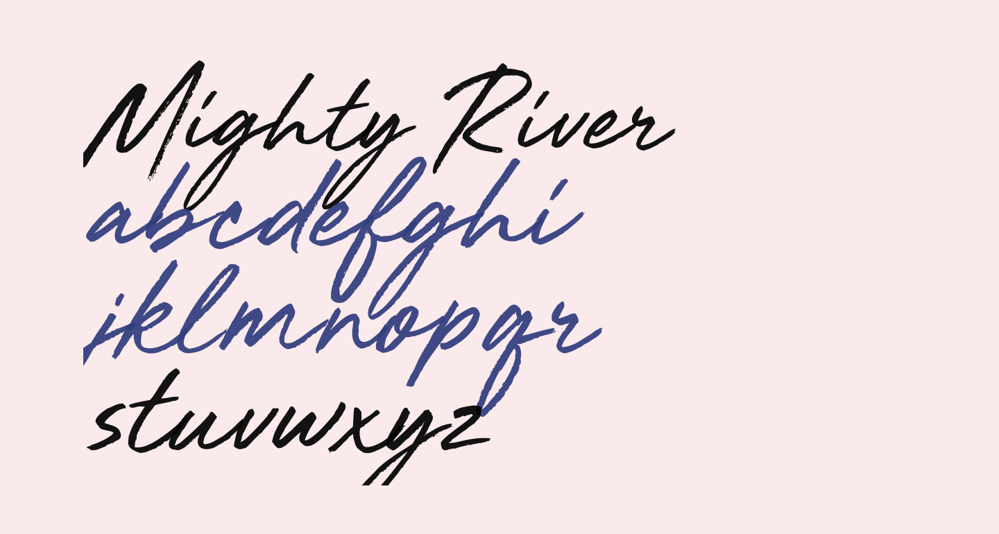 Mighty River free Font - What Font Is