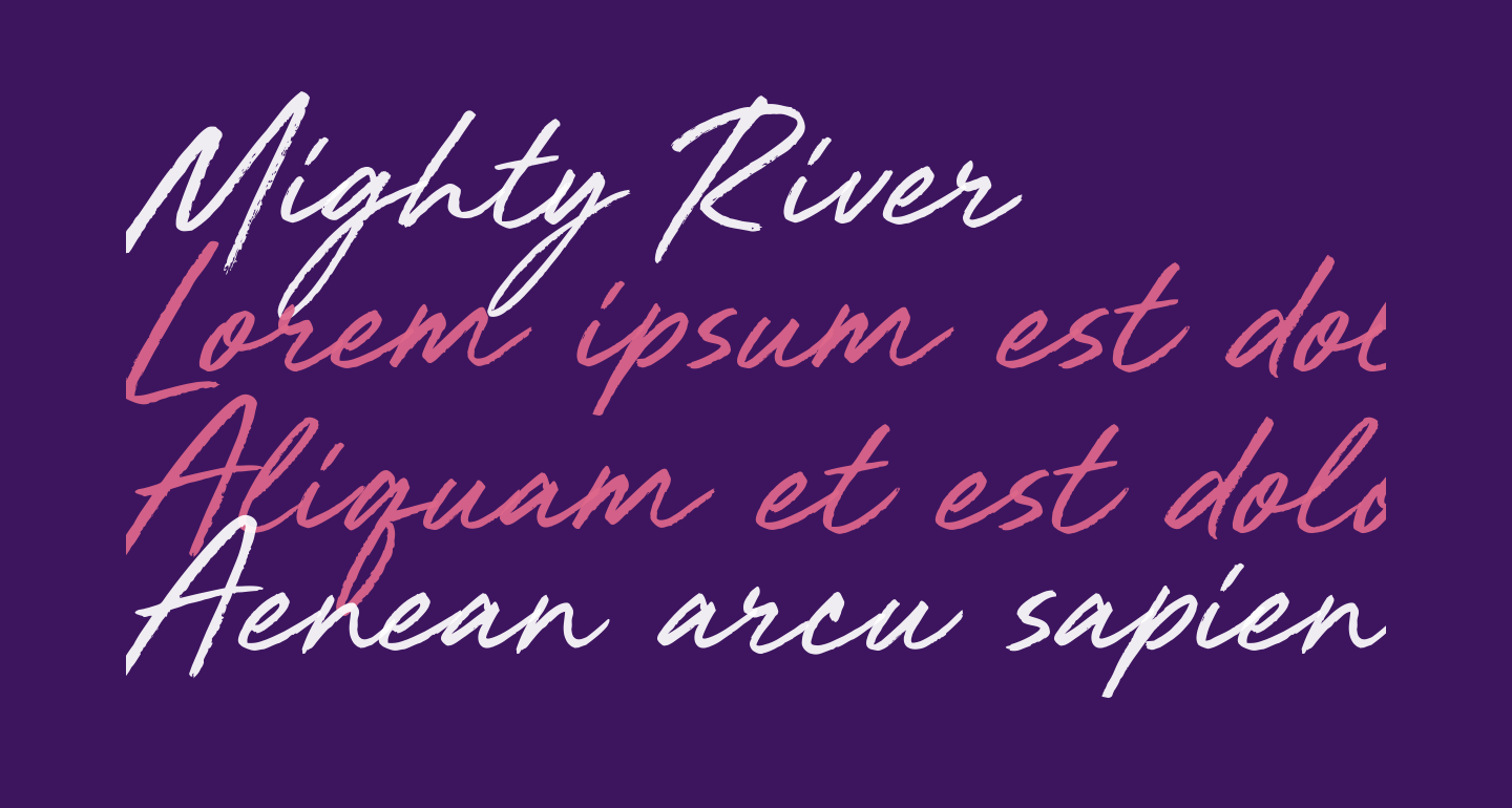 Mighty River free Font - What Font Is