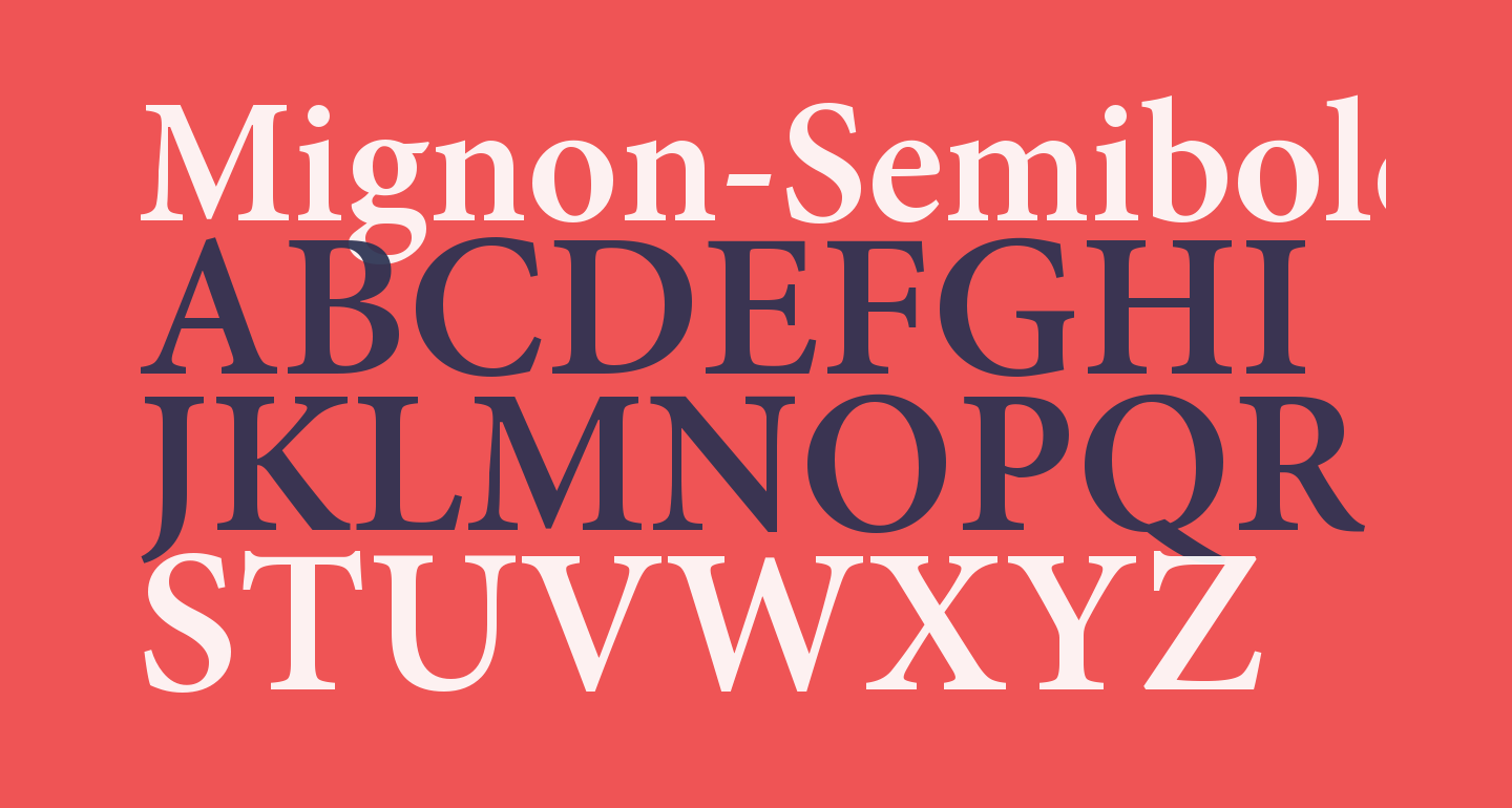 Mignon-Semibold free Font - What Font Is
