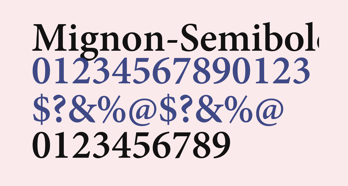 Mignon-Semibold free Font - What Font Is