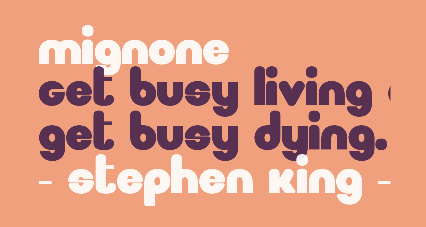 Mignone free Font - What Font Is