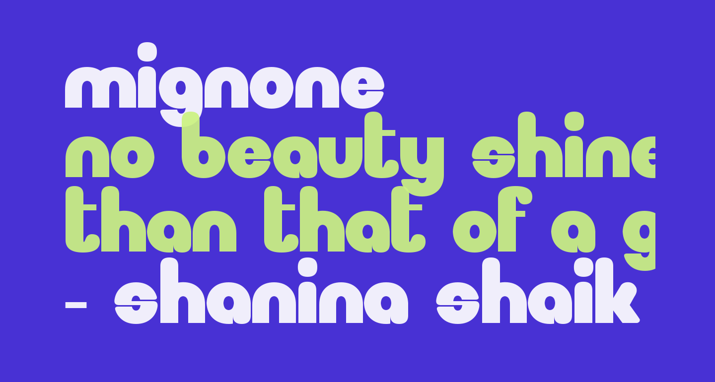 Mignone free Font - What Font Is