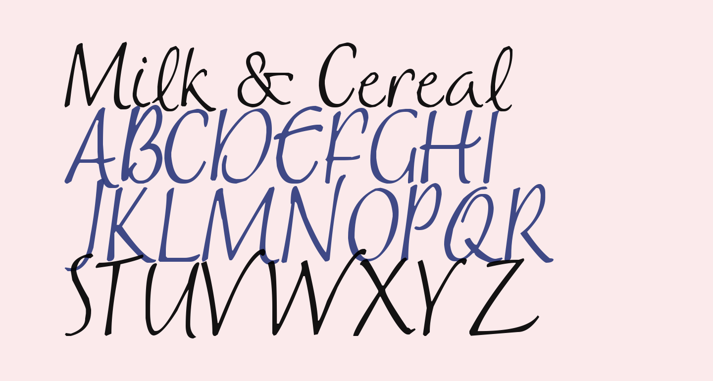 Milk & Cereal free Font - What Font Is