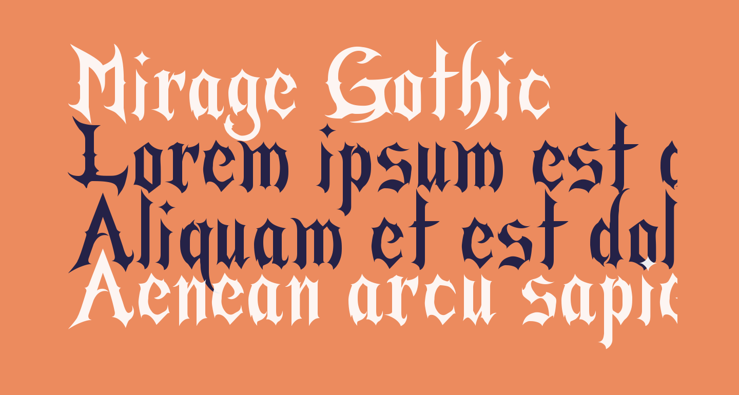 Mirage Gothic free Font - What Font Is