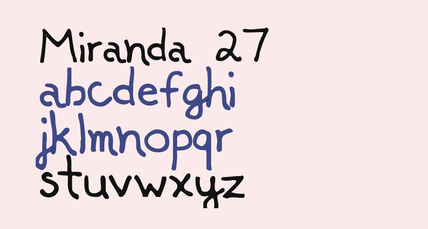Miranda 27 free Font - What Font Is