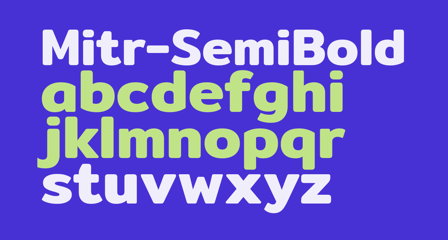 Mitr-SemiBold free Font - What Font Is