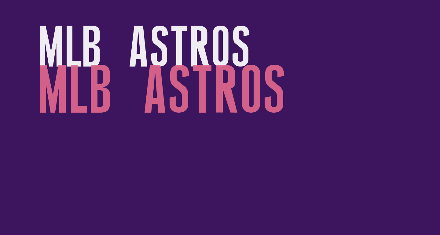 MLB Astros free Font - What Font Is