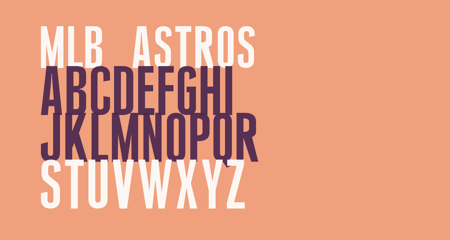 MLB Astros free Font - What Font Is