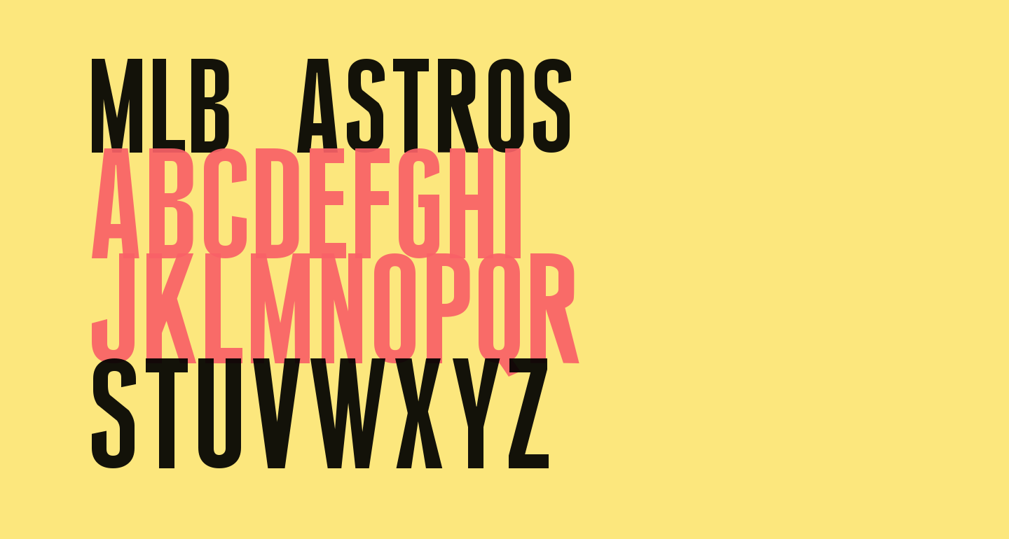 MLB Astros free Font - What Font Is