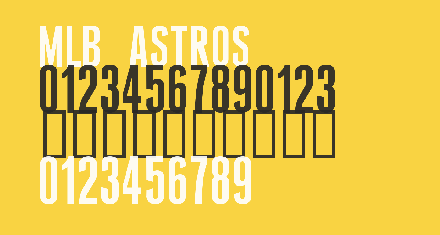 MLB Astros free Font - What Font Is