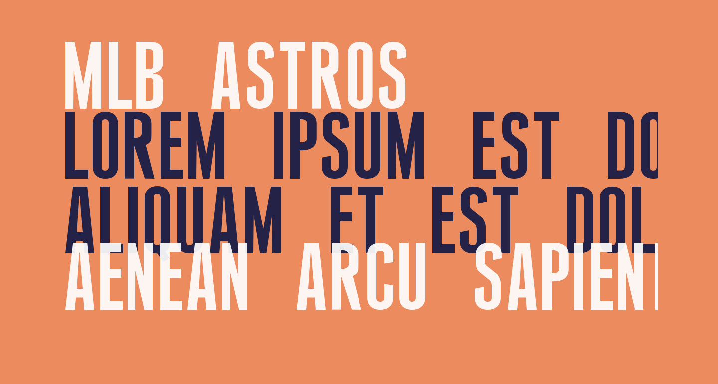 MLB Astros free Font - What Font Is