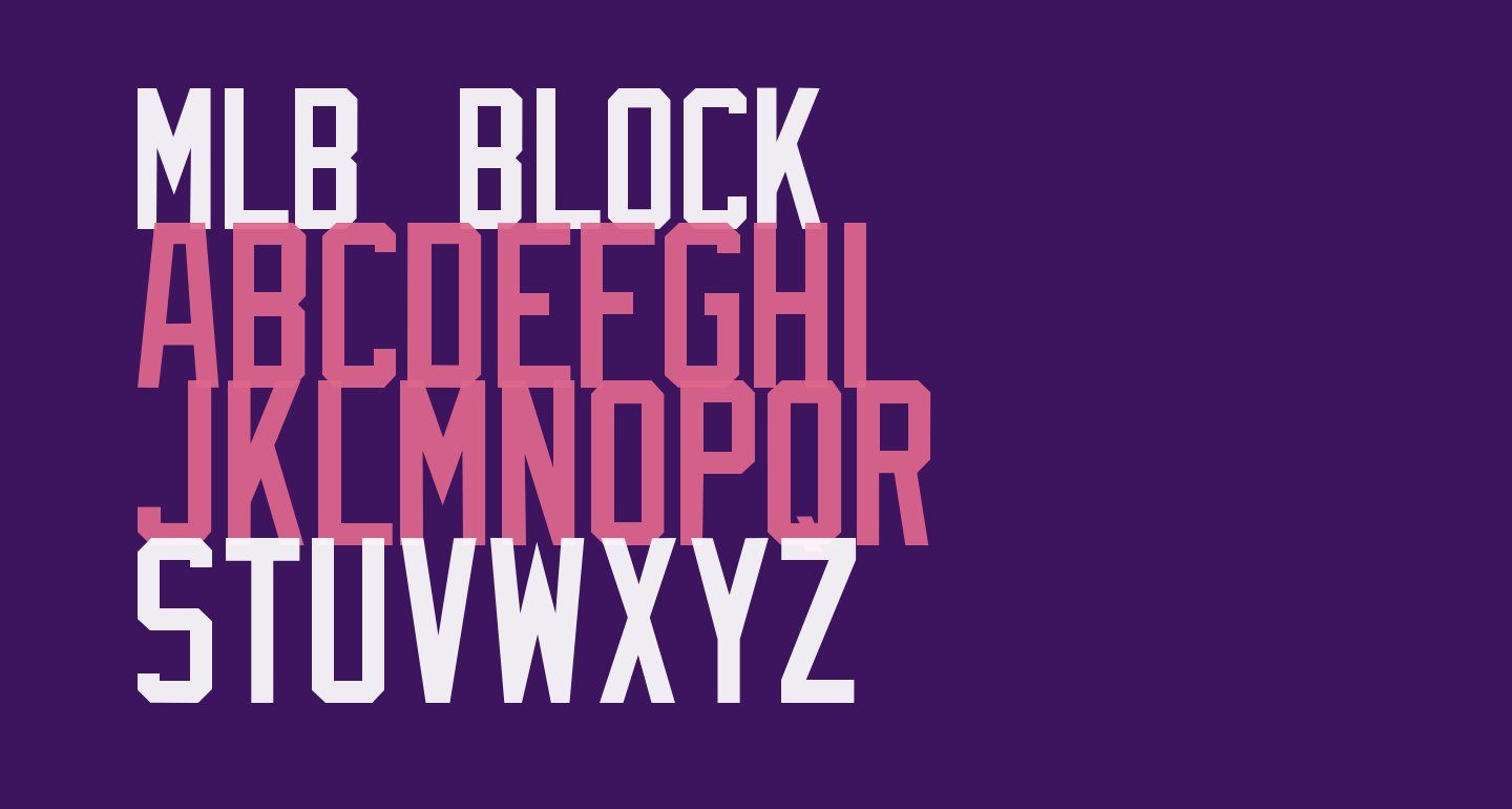 MLB Block free Font - What Font Is