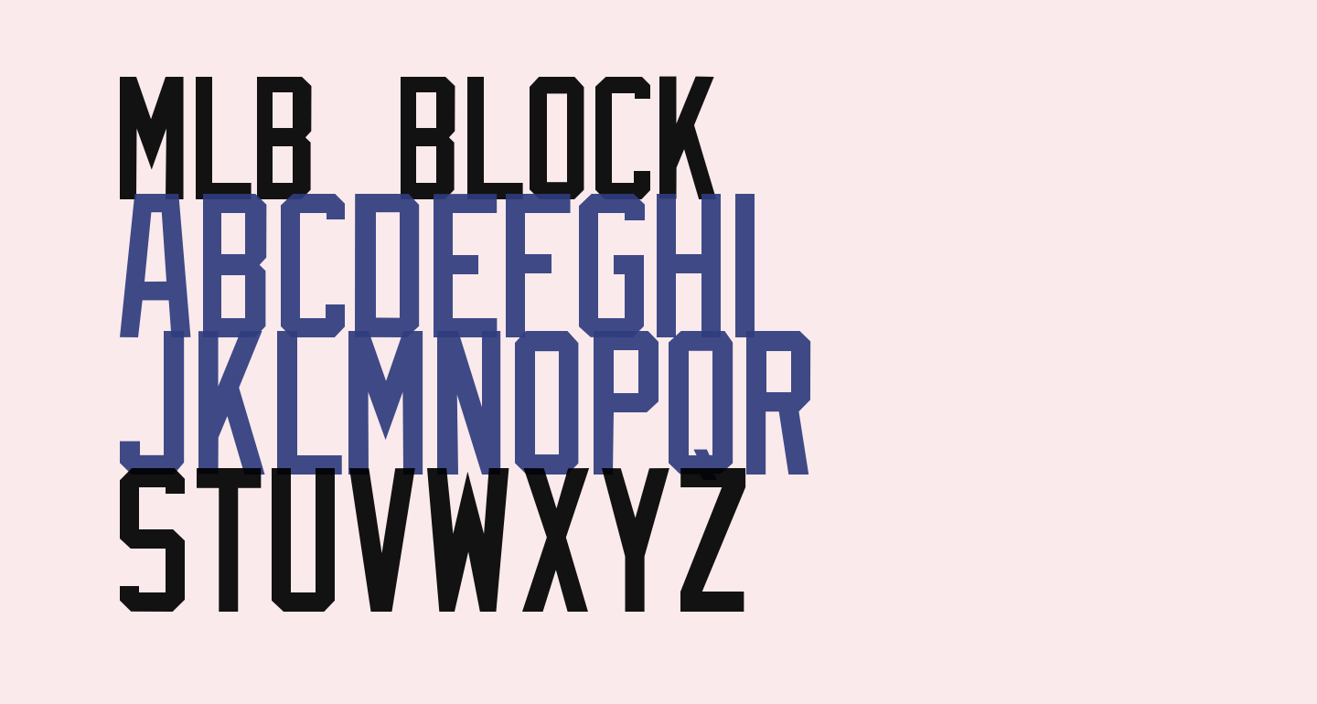 MLB Block free Font - What Font Is