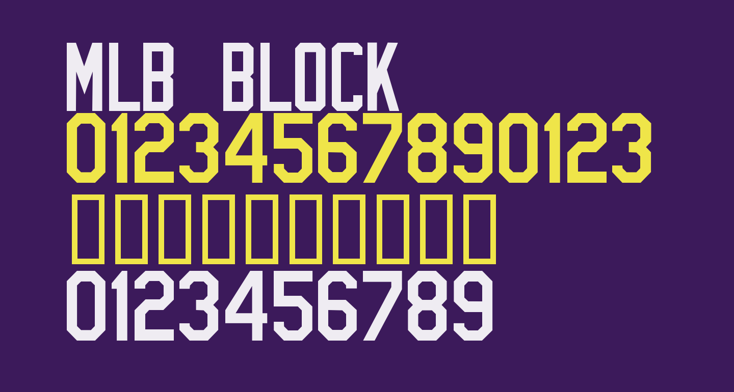 MLB Block free Font - What Font Is