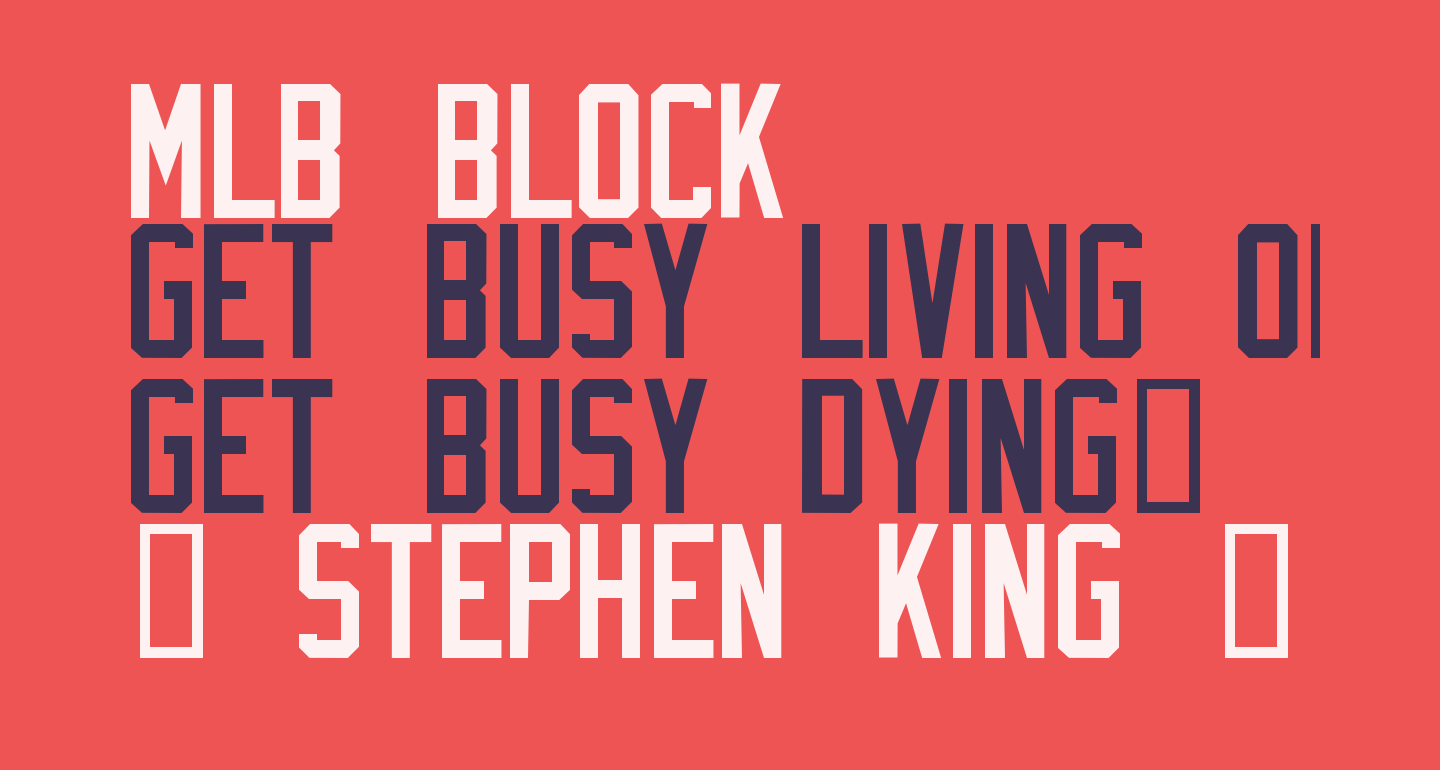 MLB Block free Font - What Font Is