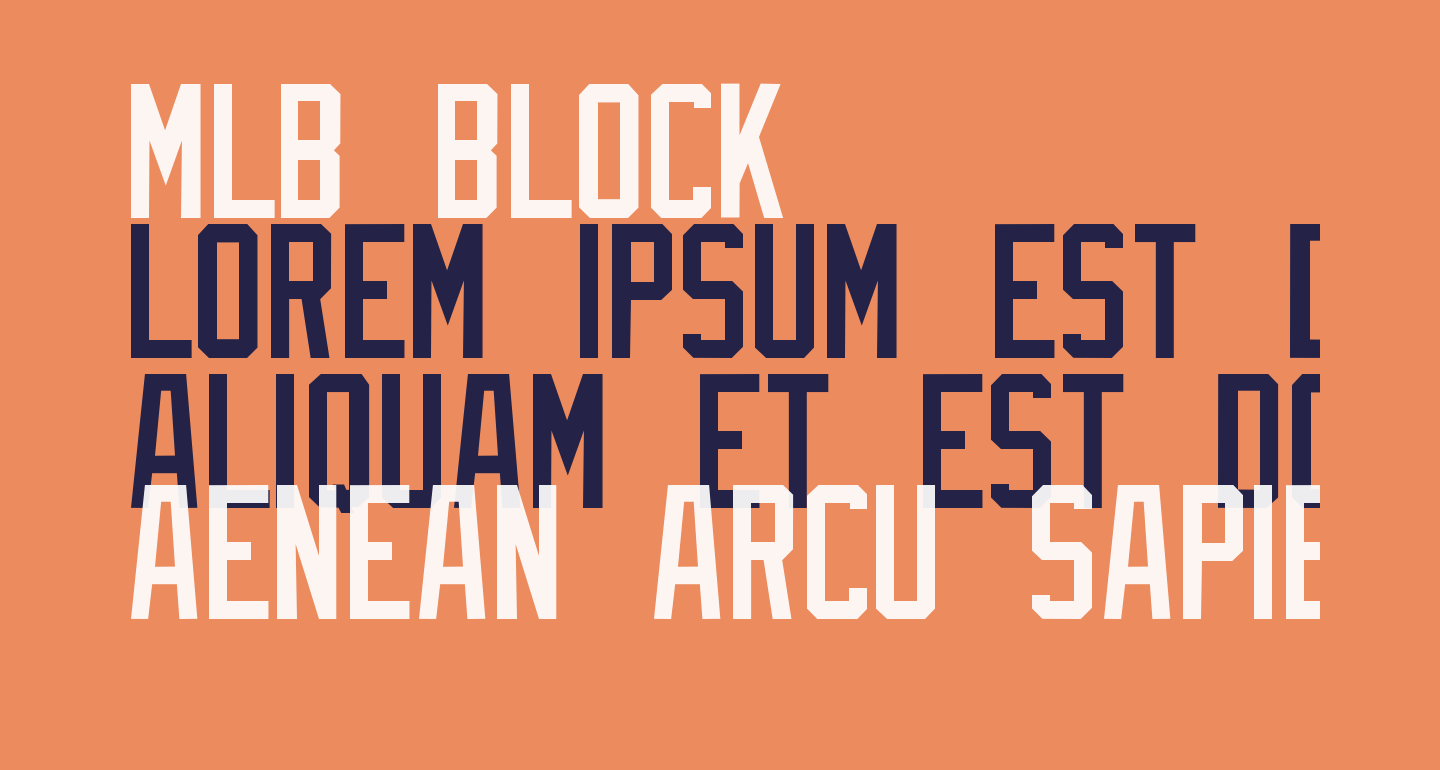MLB Block free Font - What Font Is