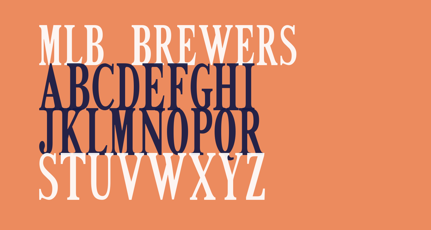 MLB Brewers free Font - What Font Is