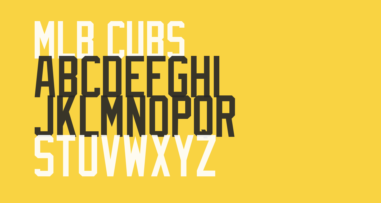 MLB Cubs free Font - What Font Is