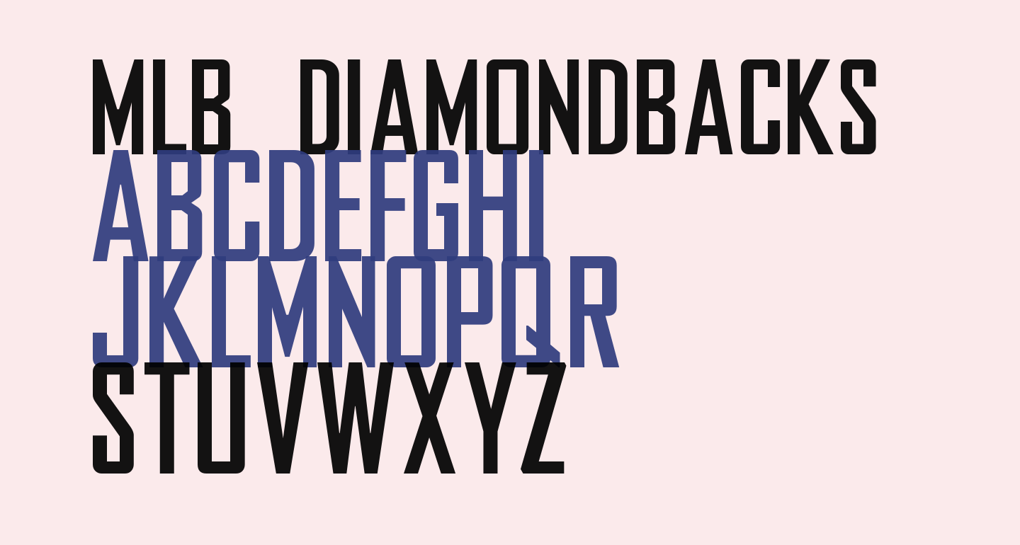 MLB Diamondbacks 2007 free Font - What Font Is