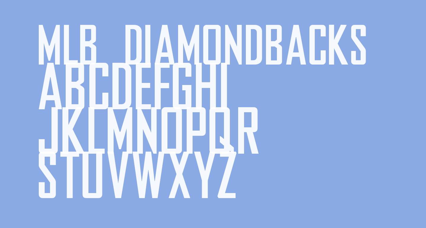 MLB Diamondbacks 2007 free Font - What Font Is