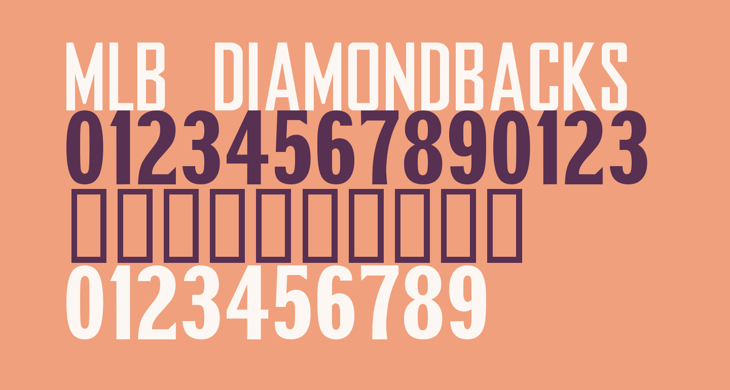 MLB Diamondbacks 2007 free Font - What Font Is