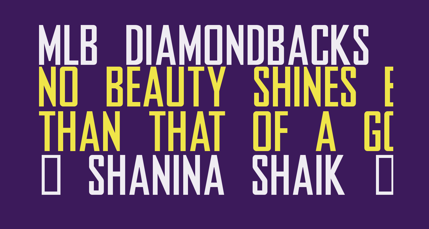 MLB Diamondbacks 2007 free Font - What Font Is