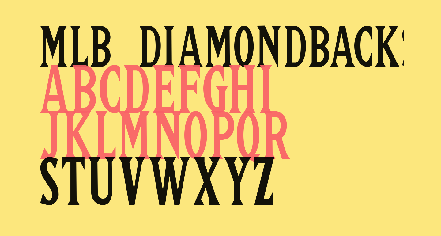 MLB Diamondbacks free Font - What Font Is