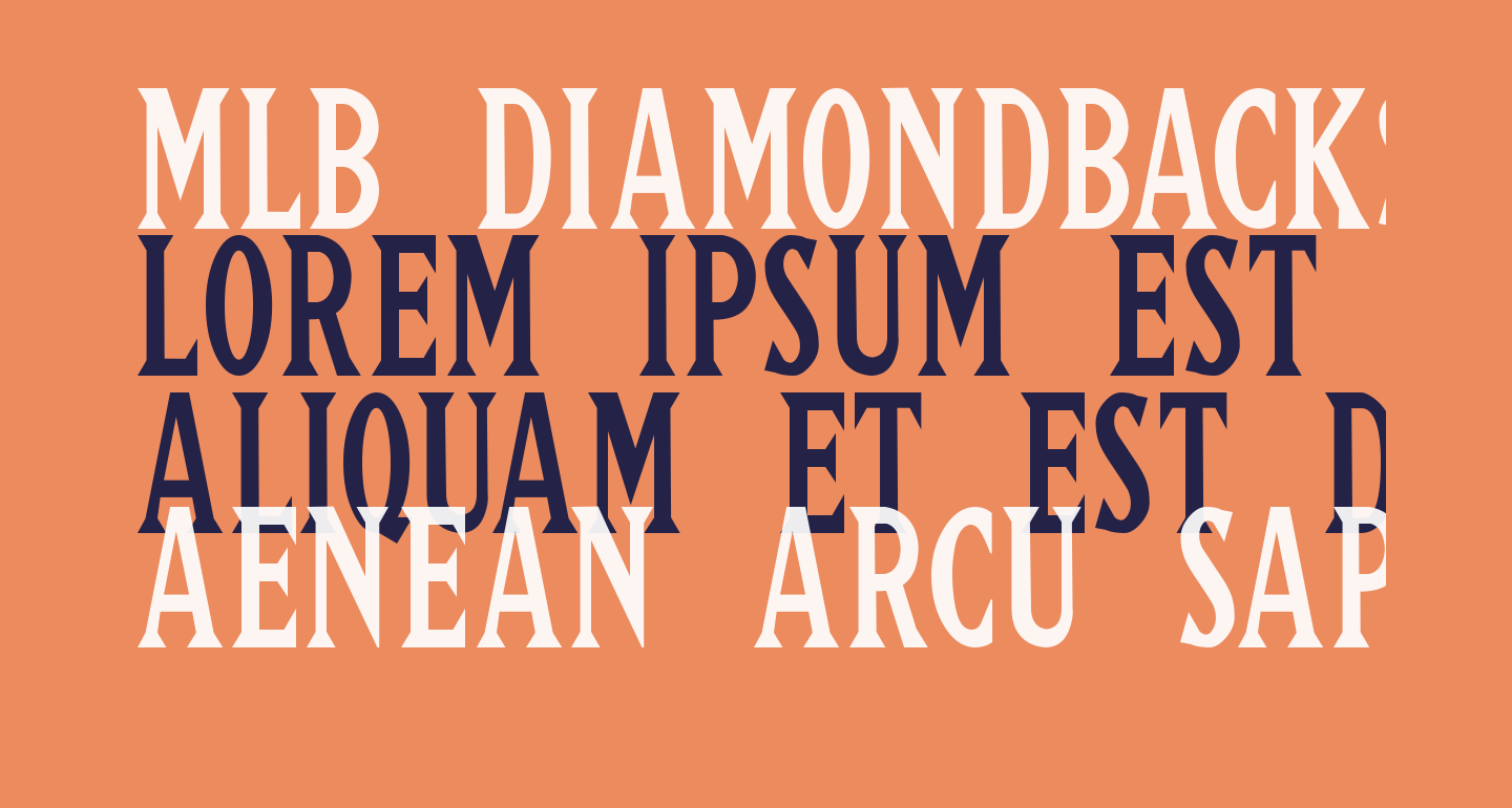 MLB Diamondbacks free Font - What Font Is