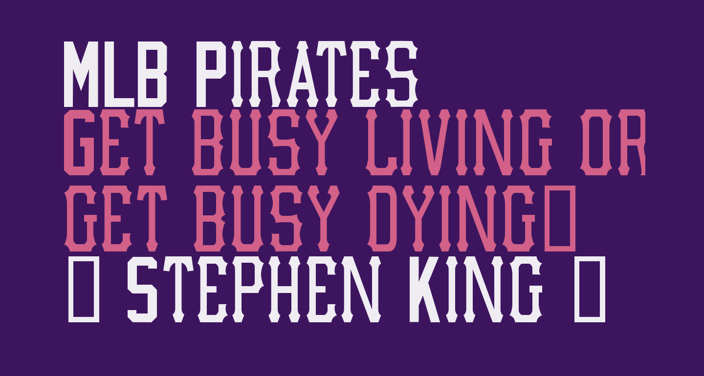 MLB Pirates free Font - What Font Is