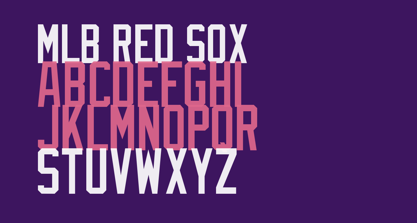 MLB Red Sox free Font - What Font Is