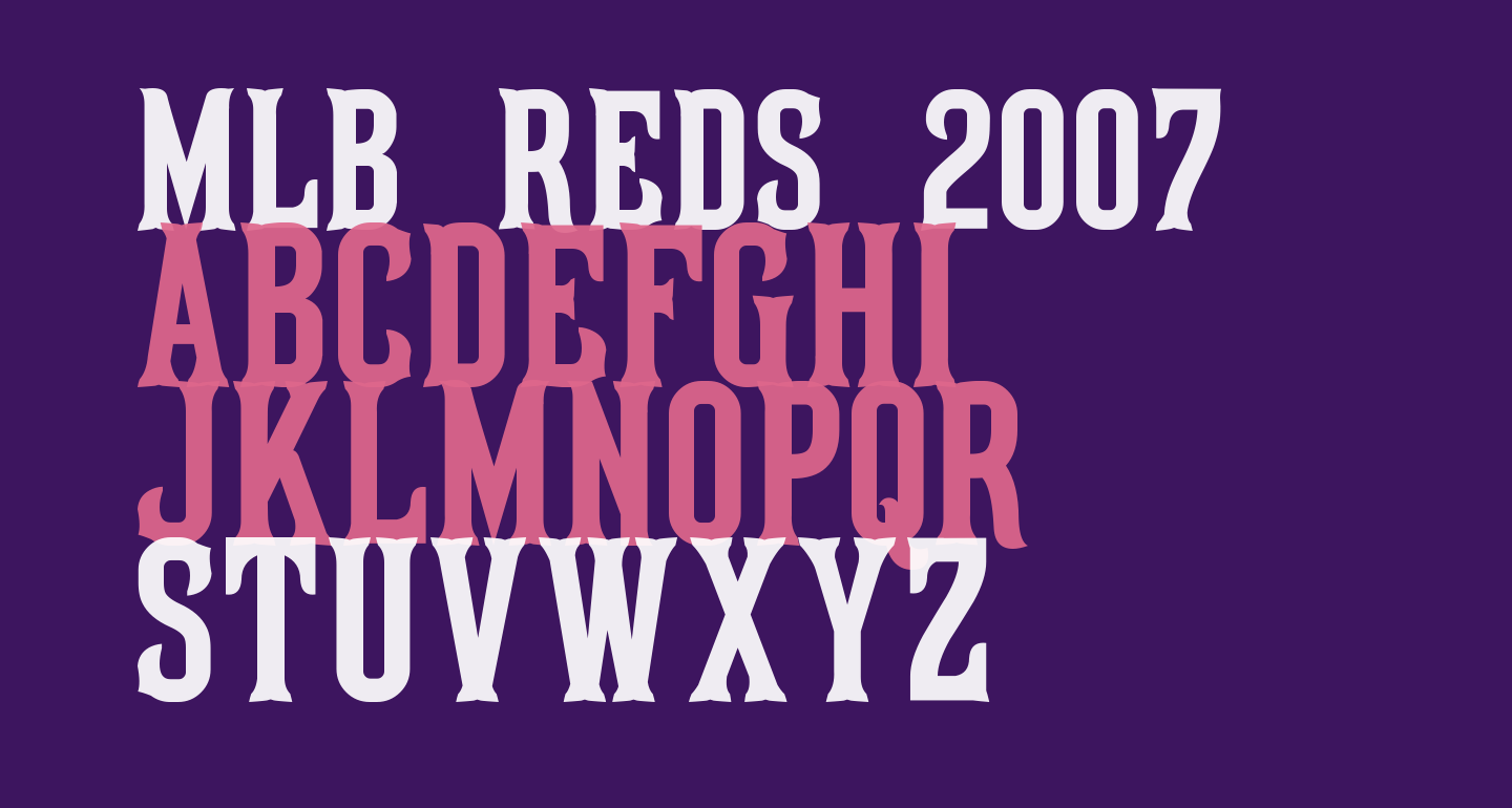 MLB Reds 2007 free Font - What Font Is