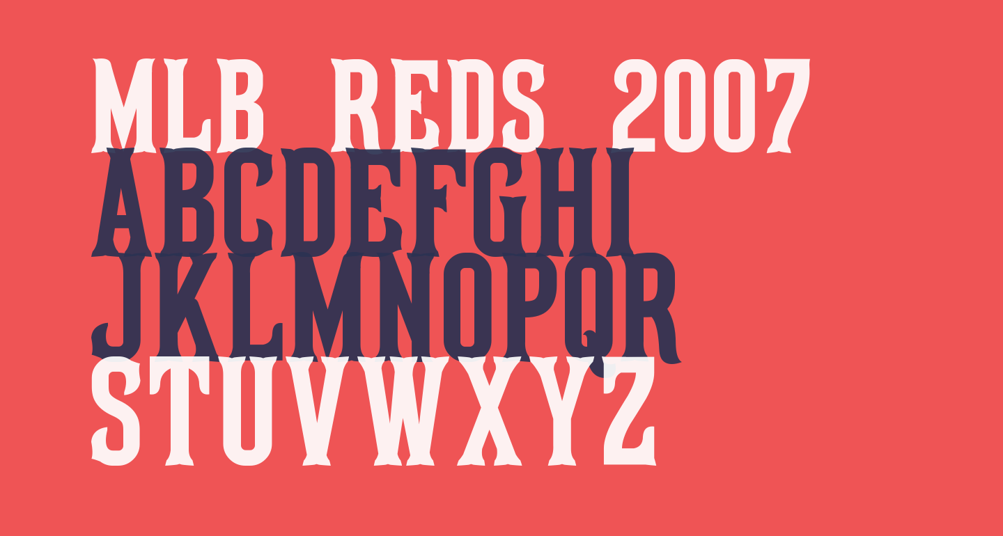 MLB Reds 2007 free Font - What Font Is