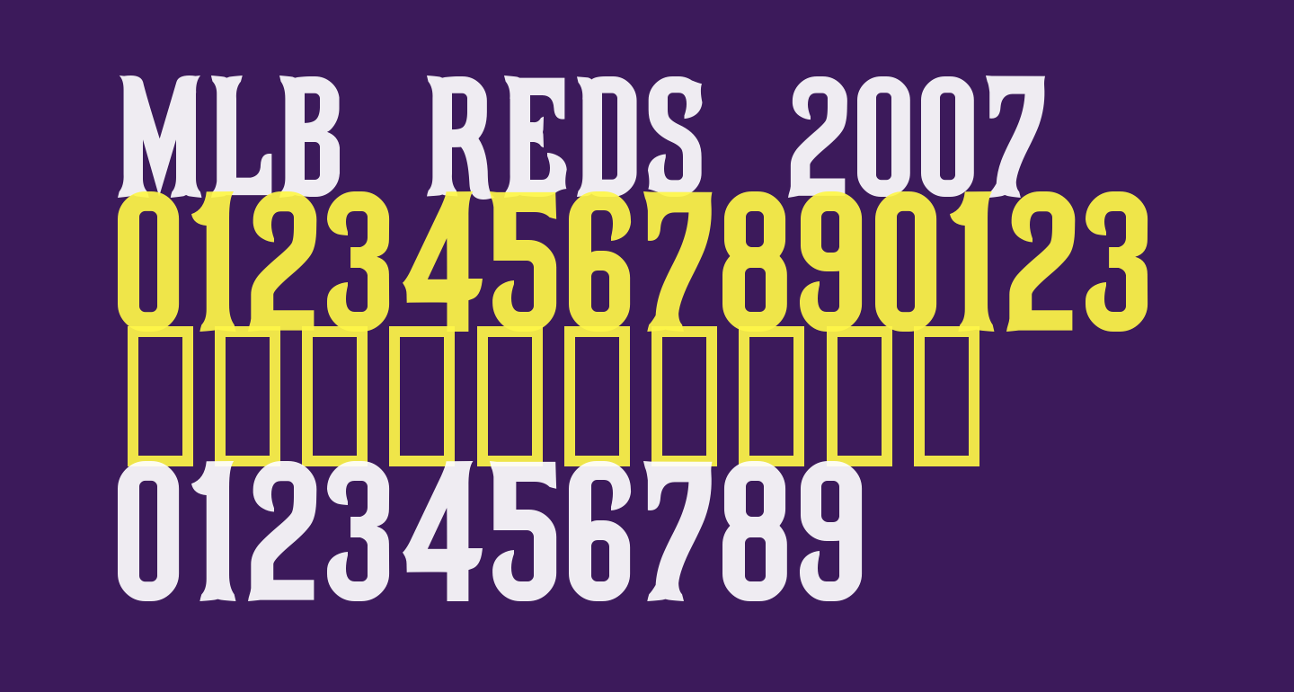 MLB Reds 2007 free Font - What Font Is