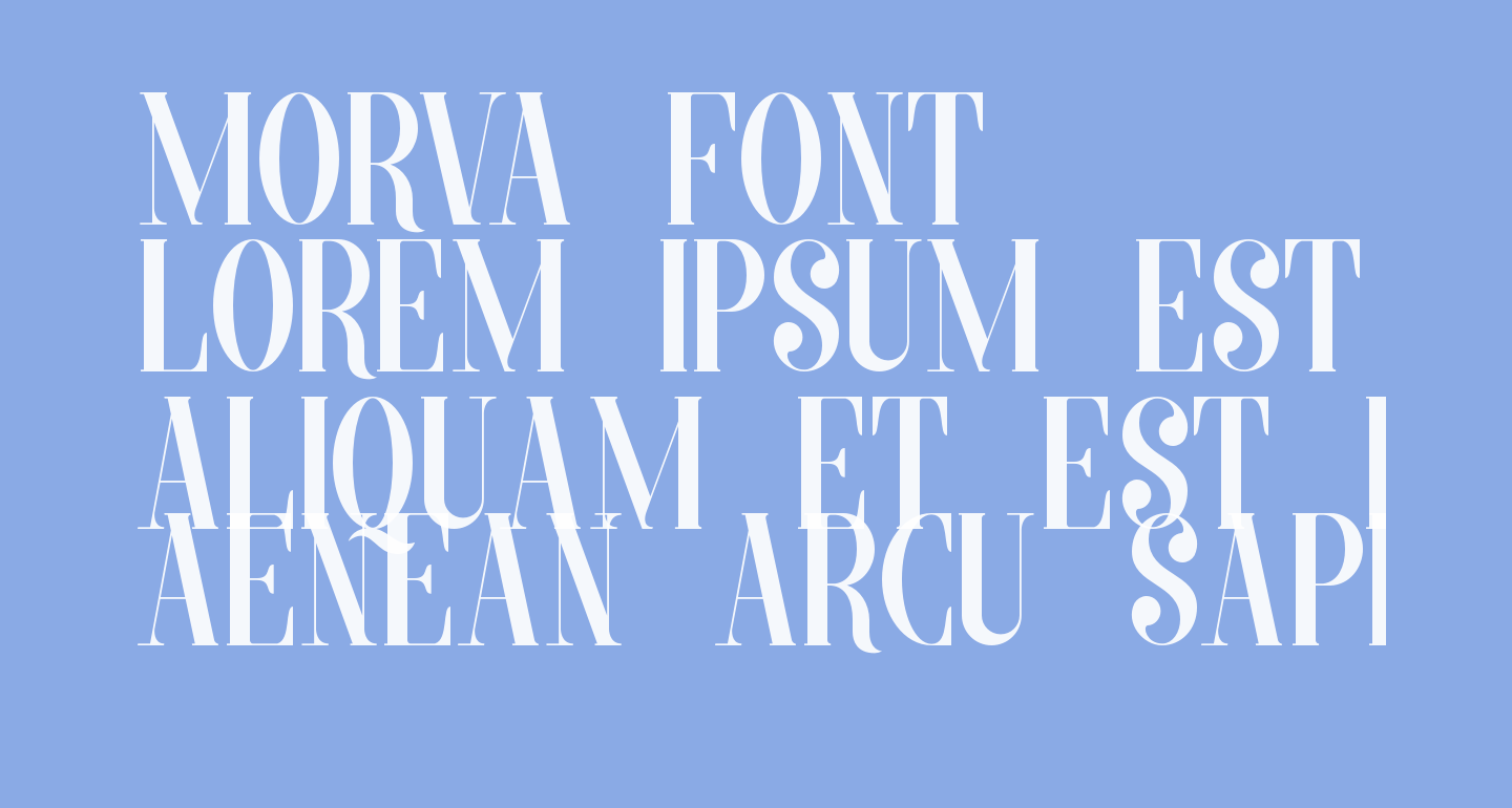 MORVA free Font - What Font Is