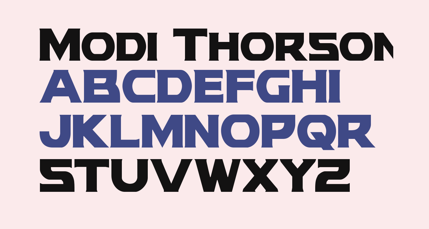 Modi Thorson Condensed free Font - What Font Is