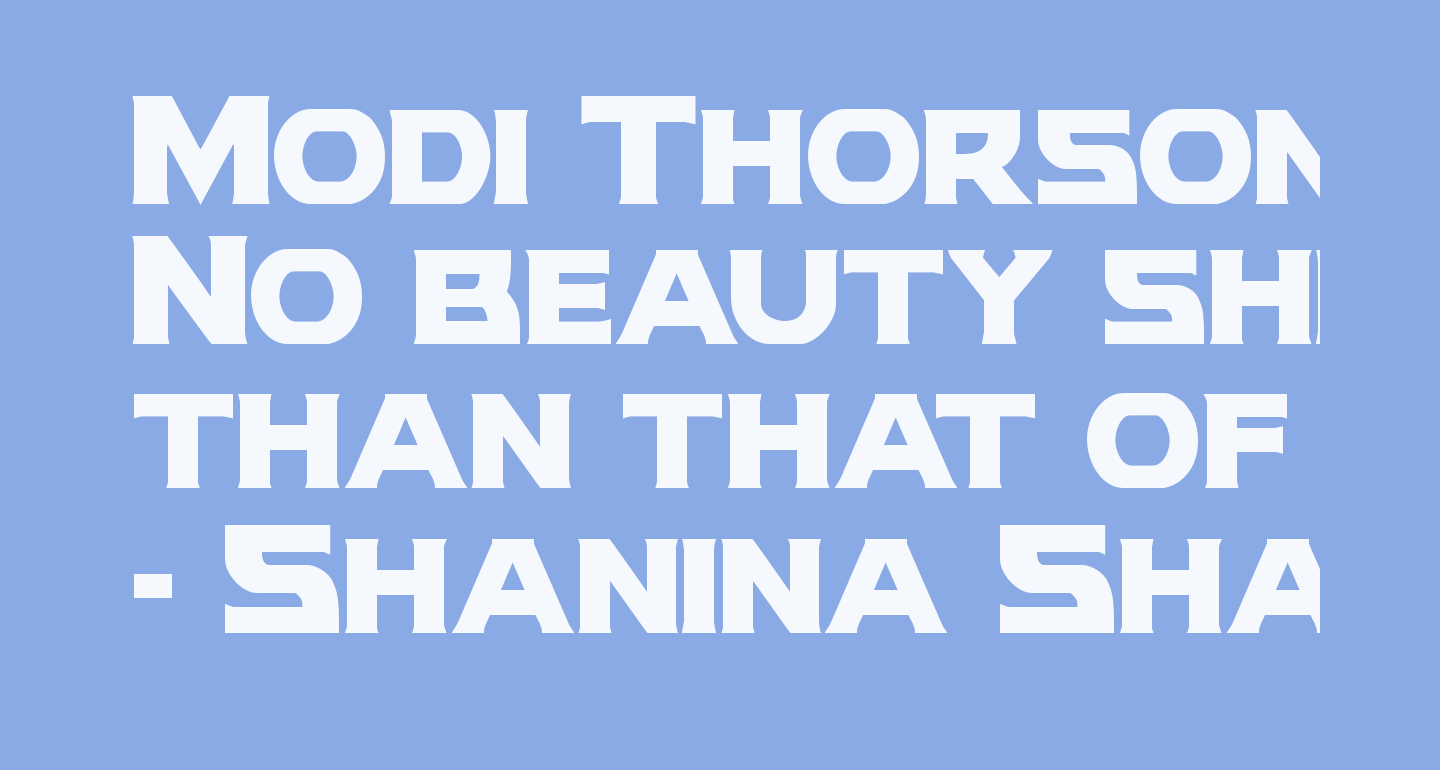 Modi Thorson Condensed free Font - What Font Is