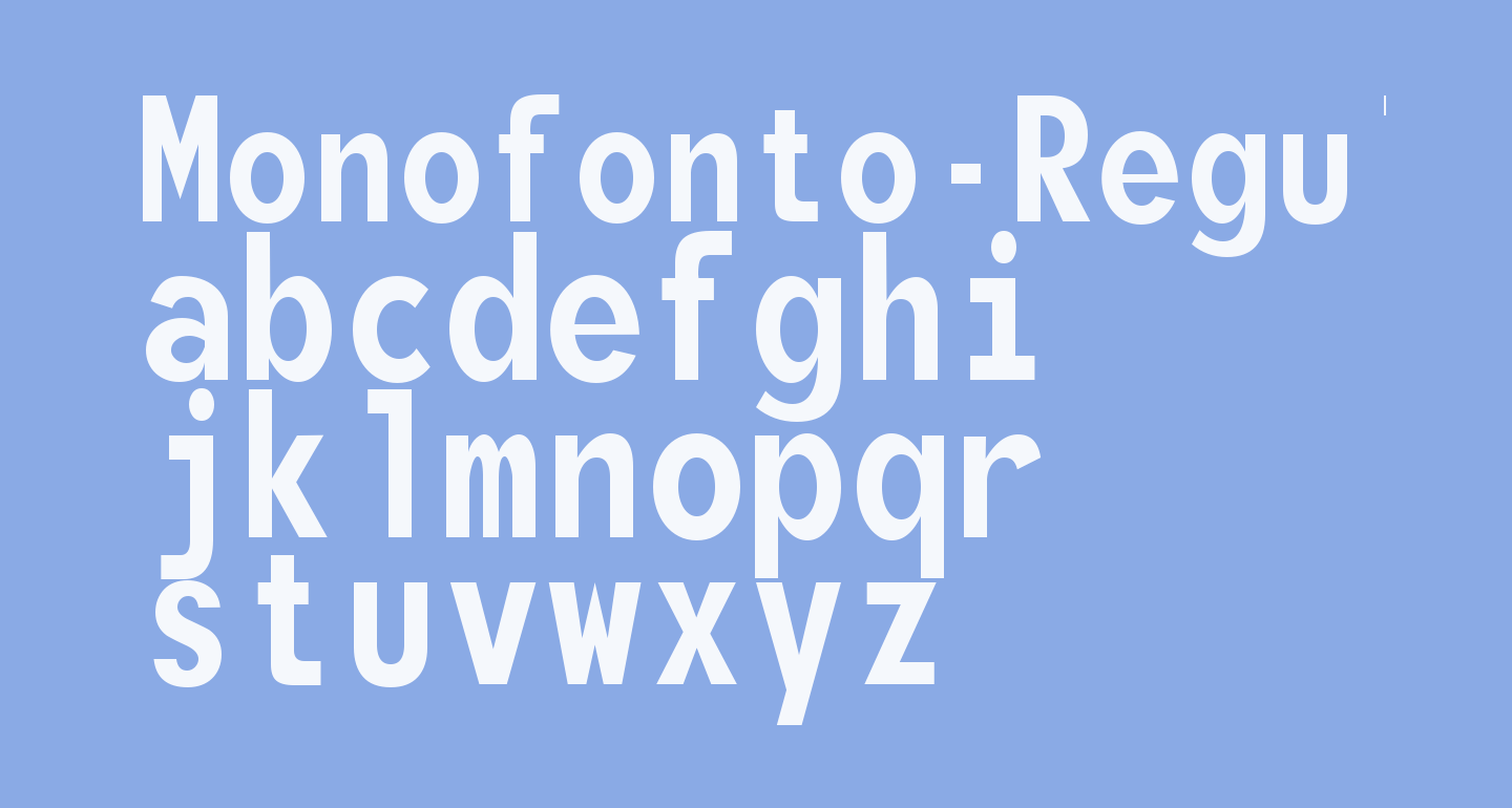 Monofonto-Regular free Font - What Font Is