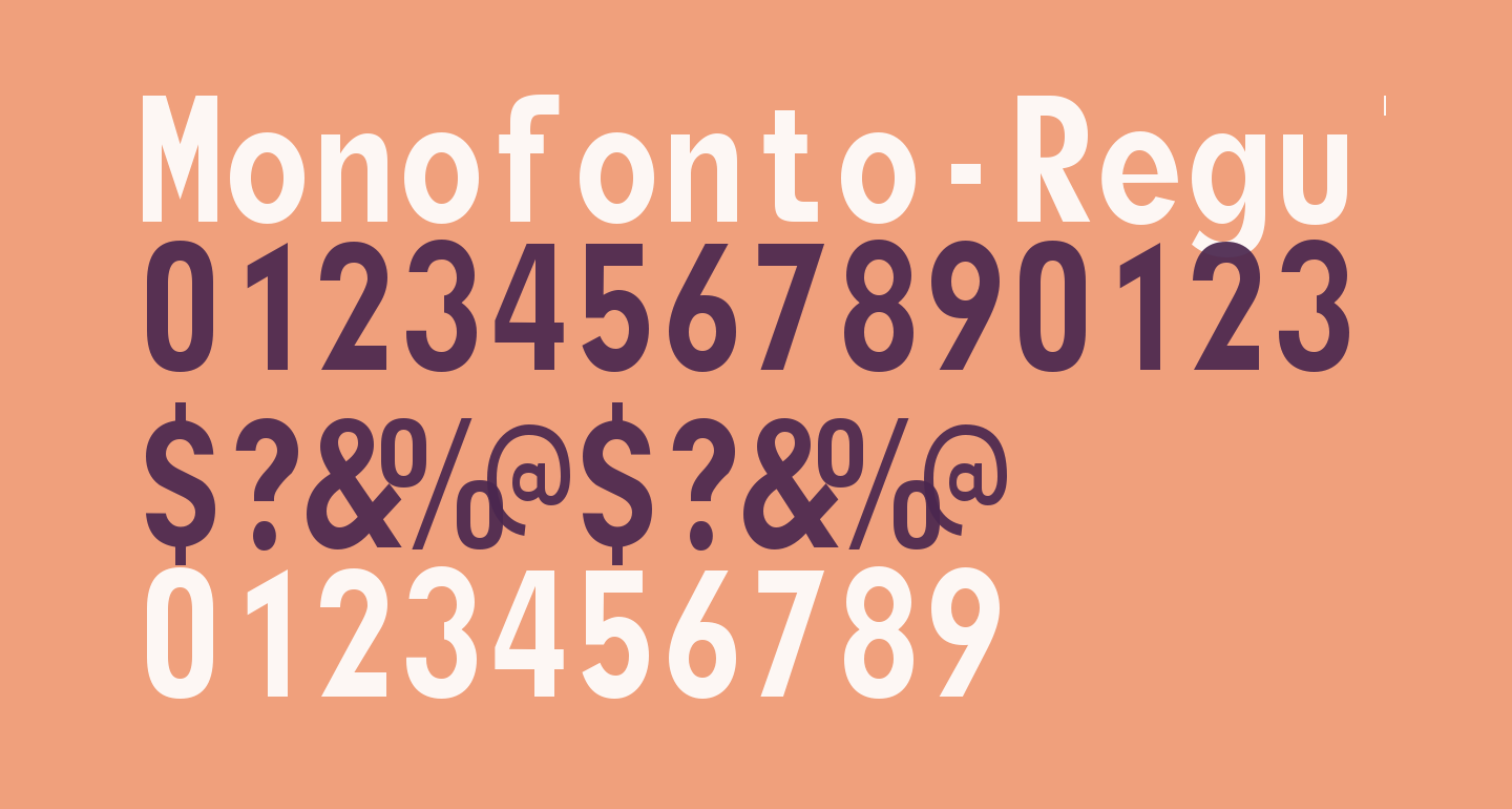 Monofonto-Regular free Font - What Font Is